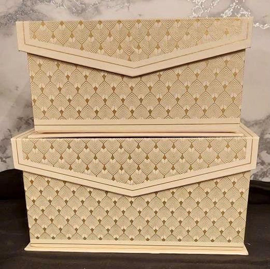 Strong, Magnetic Box, Gold and Ivory Gift Boxes, Wedding Gift Box, - Etsy