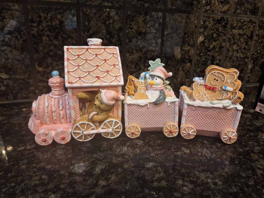 Christmas Candy Land Gingerbread Train With Gingerbread Man, Adorable ...