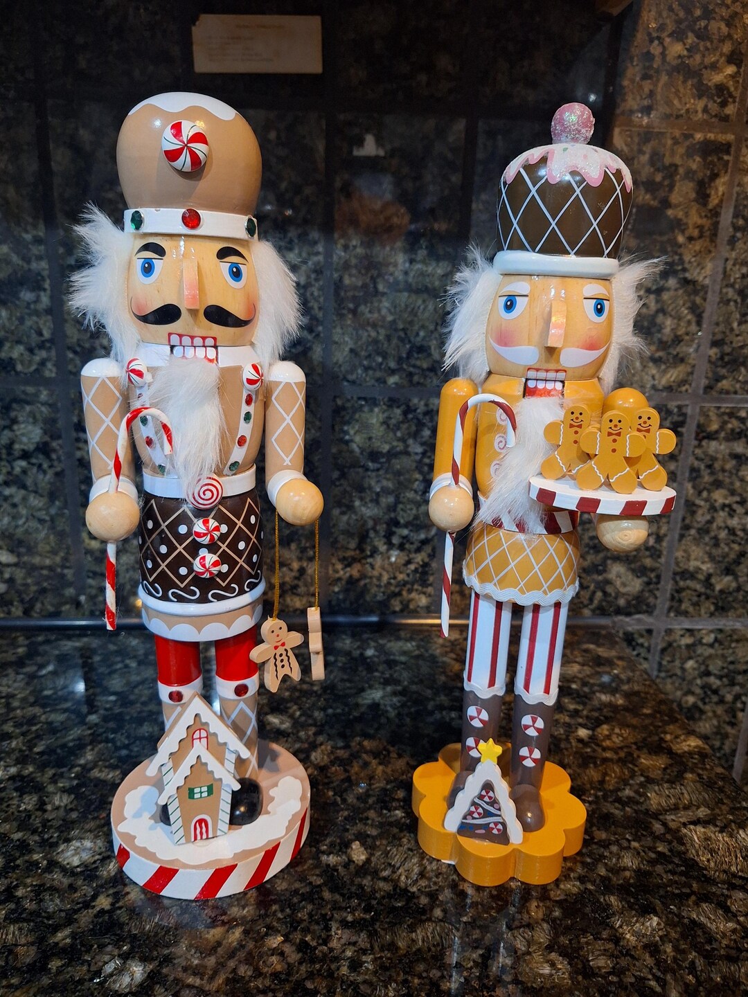 Wooden Gingerbread Nutcracker Statues - Etsy