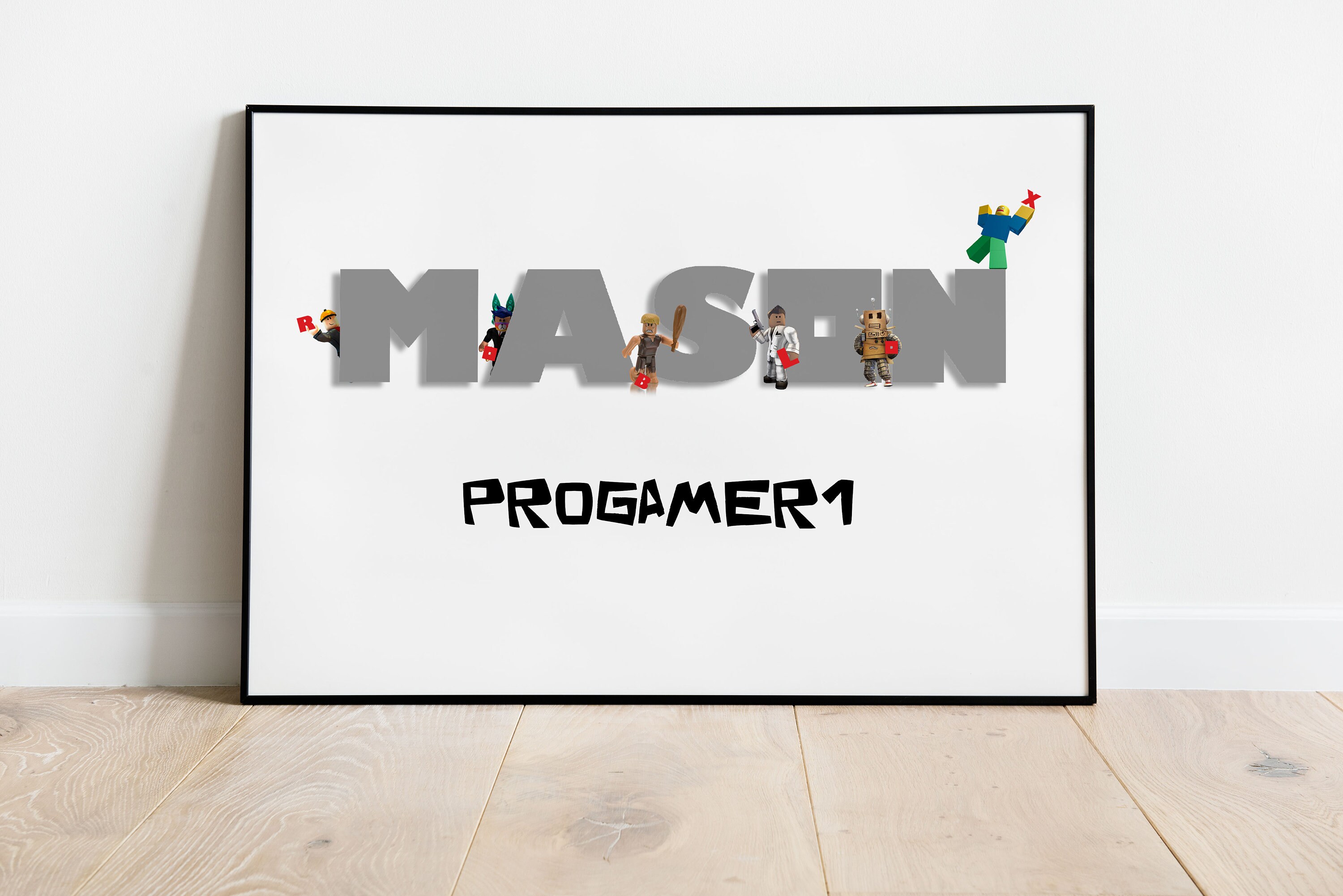 Personalised Roblox Print | Gamer Tag | Home Decor | Gift for Him or ...