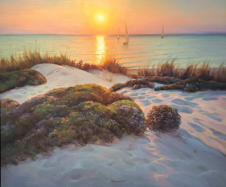 The Magic of the Sun Chill Out Painting Relaxing Art Sunset - Etsy