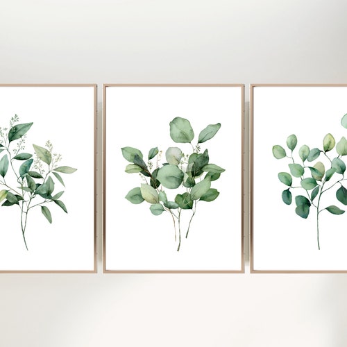 Eucalyptus Print Modern Farmhouse Printable Art Eucalyptus - Etsy