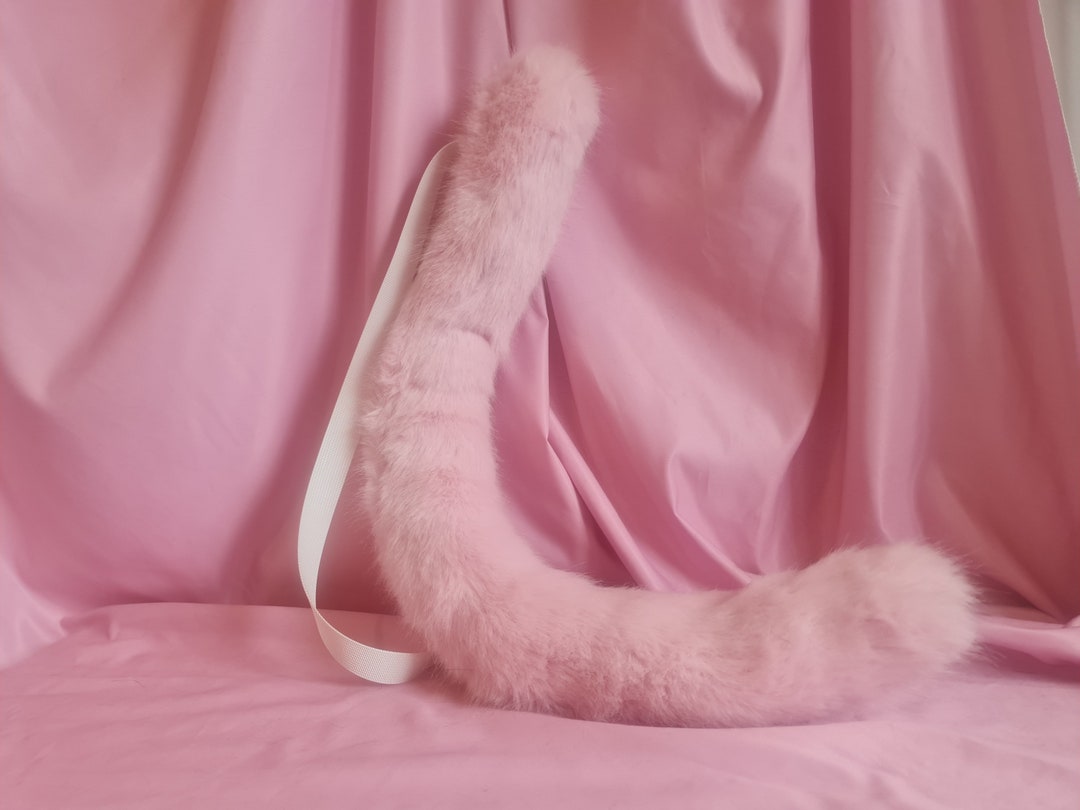 Poseable Pink Cat Tail - Etsy