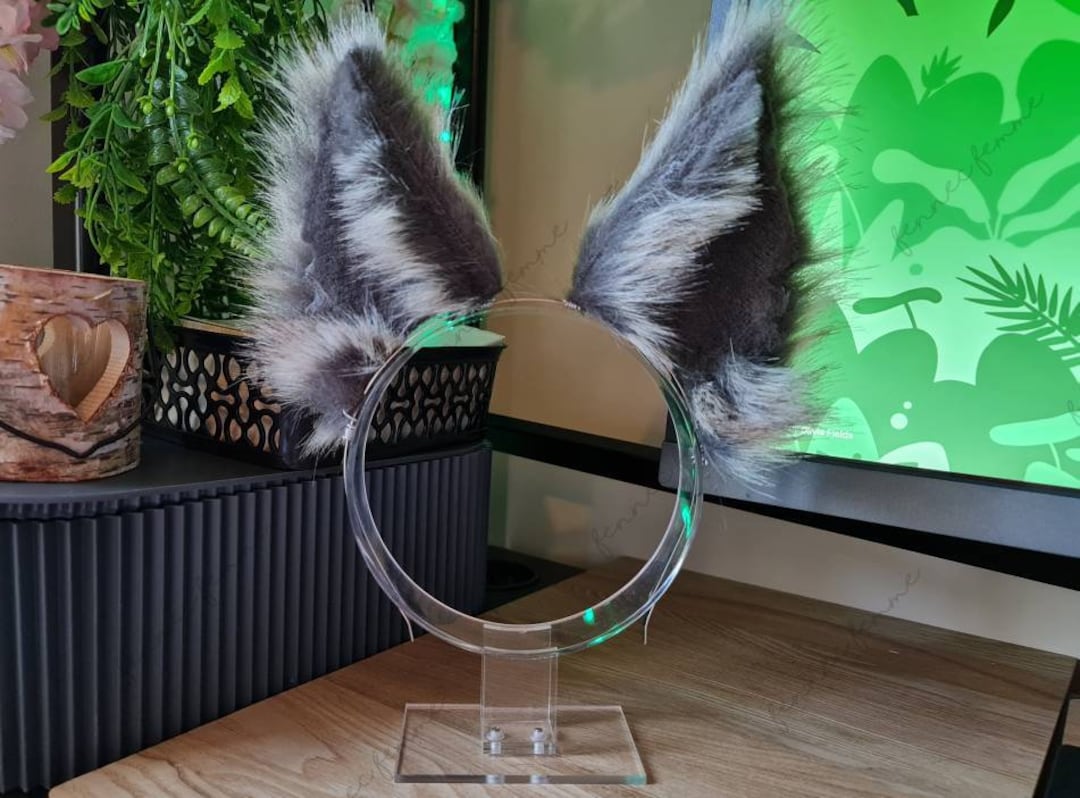 Realistic Dark Grey Wolf Ears - Etsy