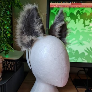 Realistic Dark Grey Wolf Ears - Etsy