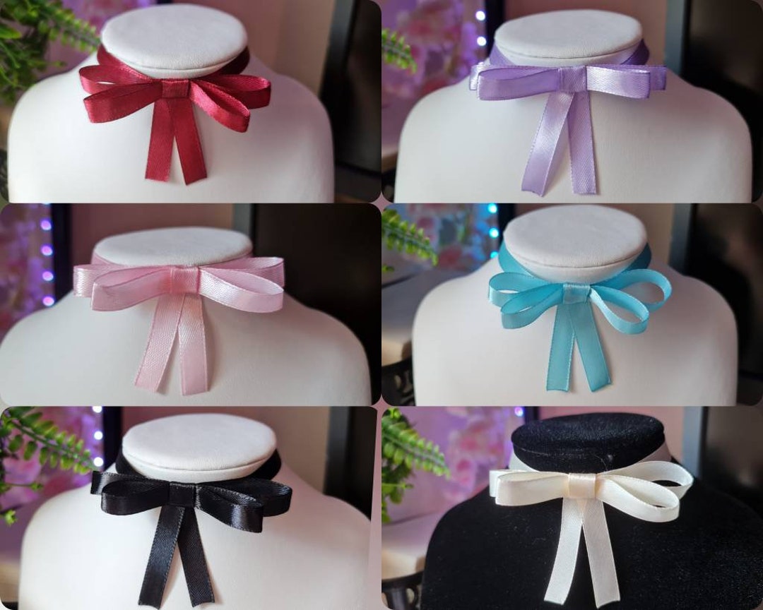 Cute Pastel Ribbon Chokers With Bows - Etsy UK