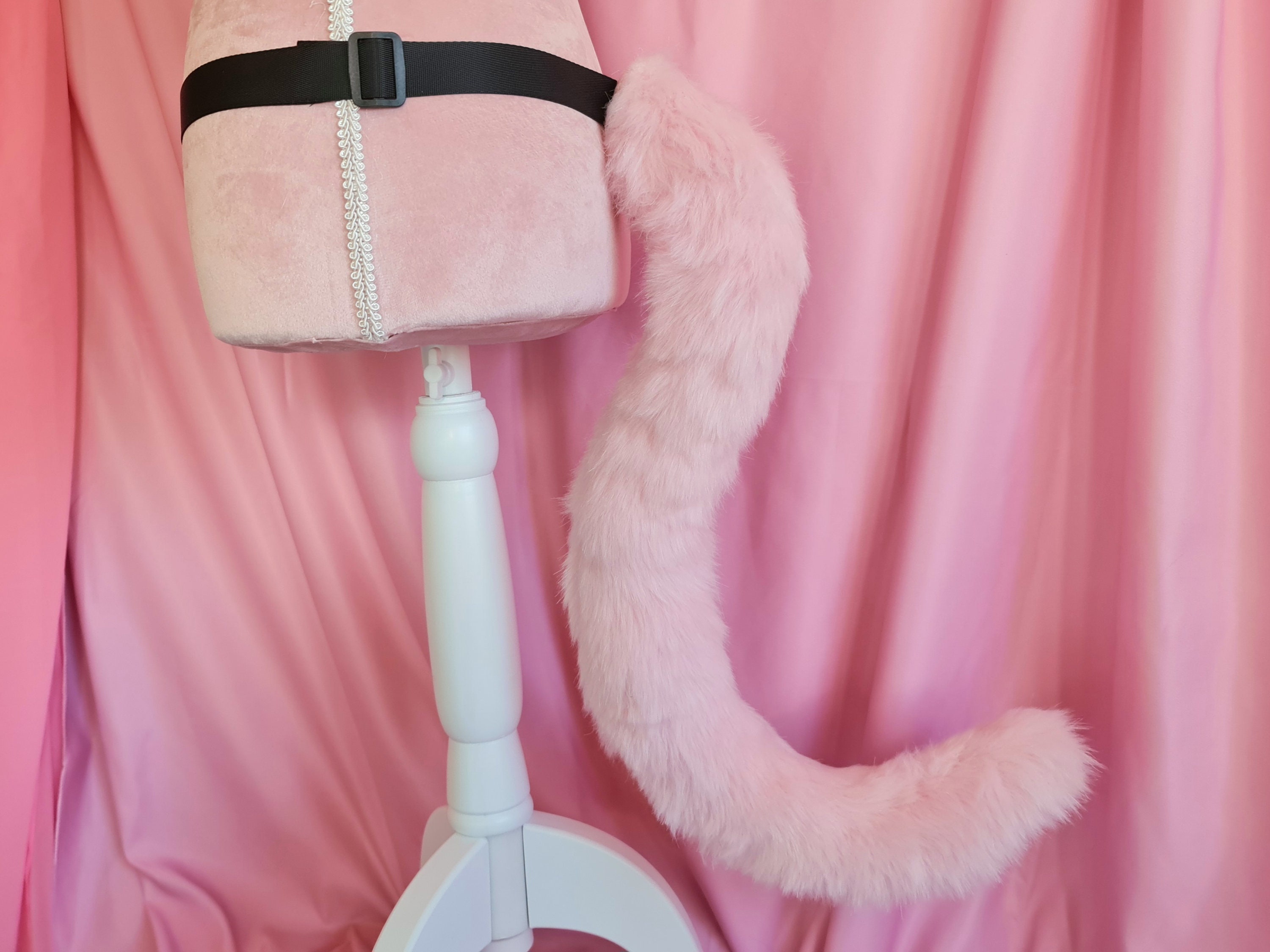 Poseable Pink Cat Tail - Etsy UK