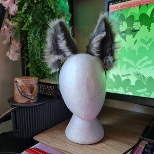 Realistic Dark Grey Wolf Ears - Etsy