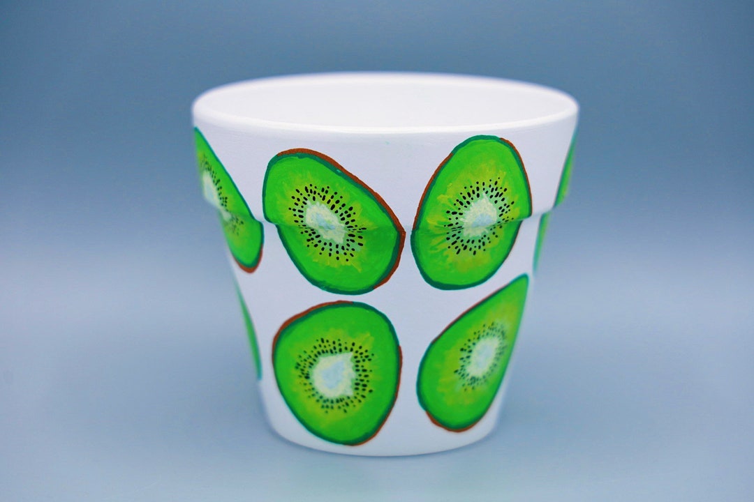 Kiwi Paradies Topf Obst Kunst Blumentopf Handbemalte Überpflanzung ...