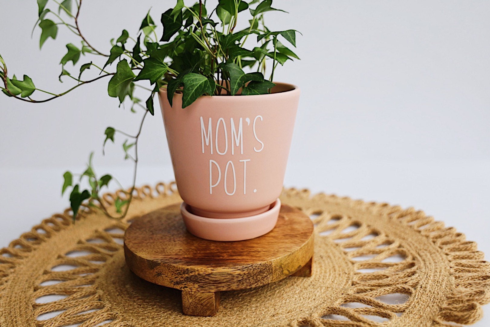 Moms Pot Mothers Day Gift Minimalistic Ceramic Pot | Etsy