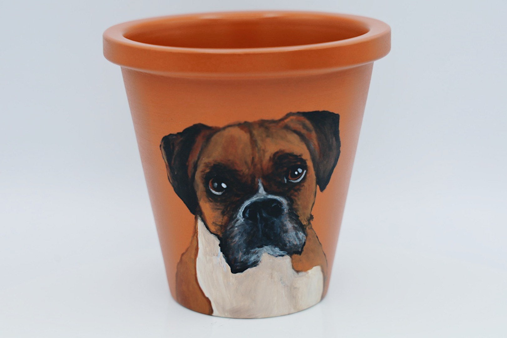 Boxer Portrait Plant Pot Hand Painted Dog Plant Pot 5 in | Etsy