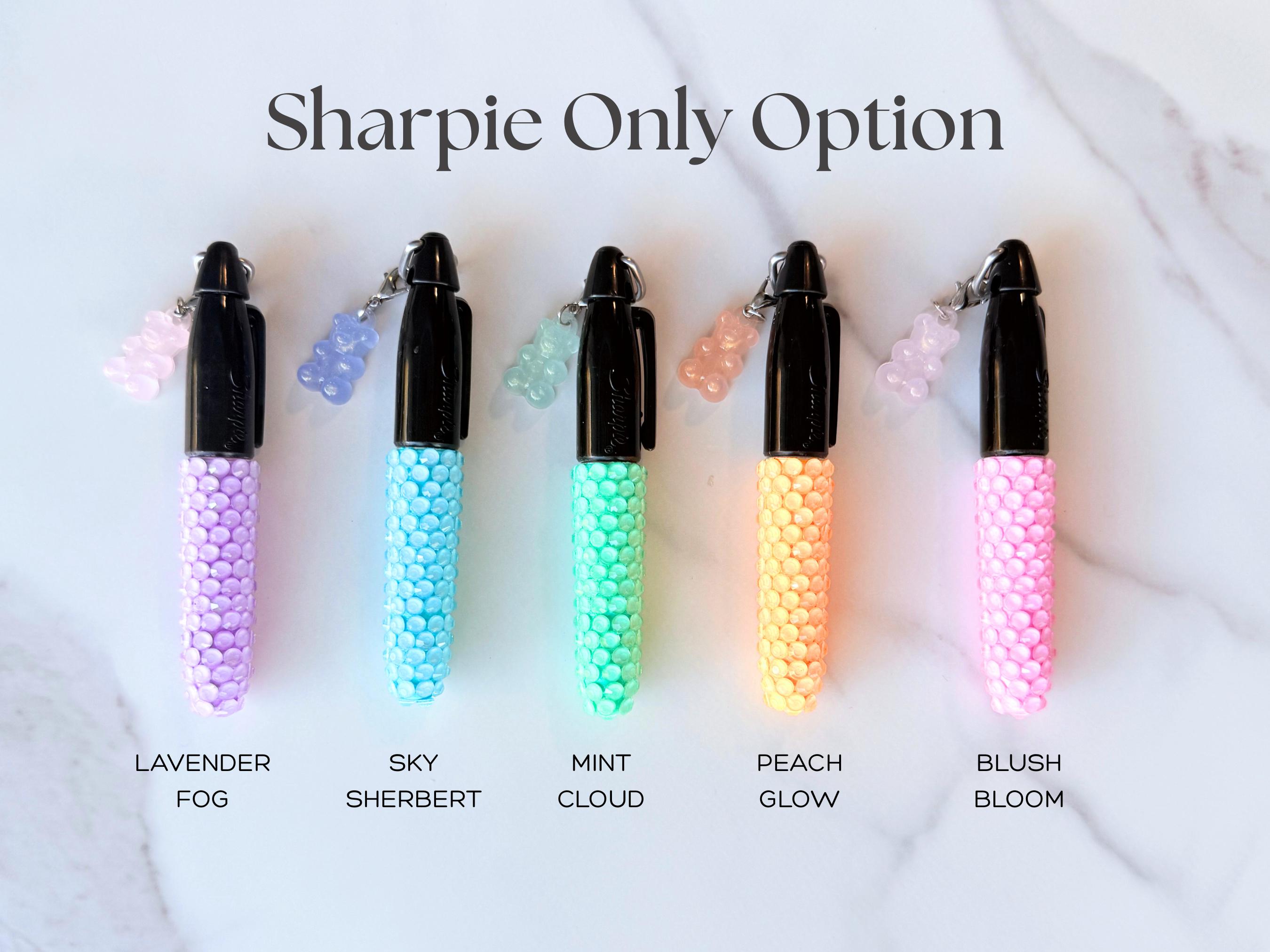 Pastel Badge Keychain Accessory Set | Mini Bling Sharpie With Charm ...