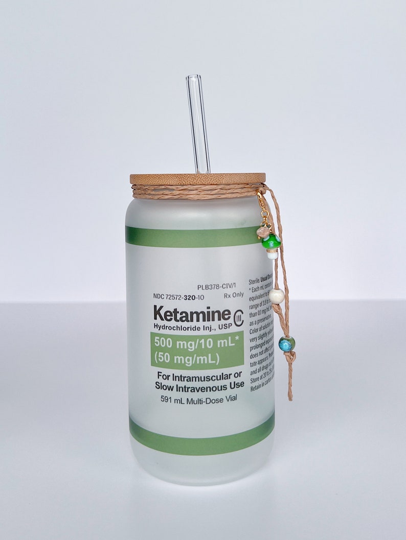 Propofol & Ketamine Iced Coffee Cup | 16 Oz Frosted Glass Beer Can ...