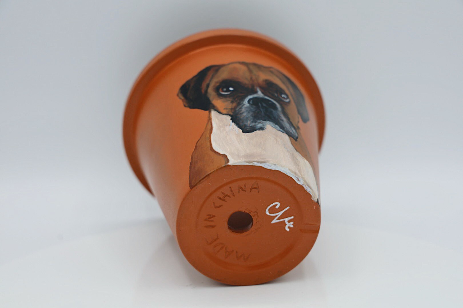 Boxer Portrait Plant Pot Hand Painted Dog Plant Pot 5 in | Etsy