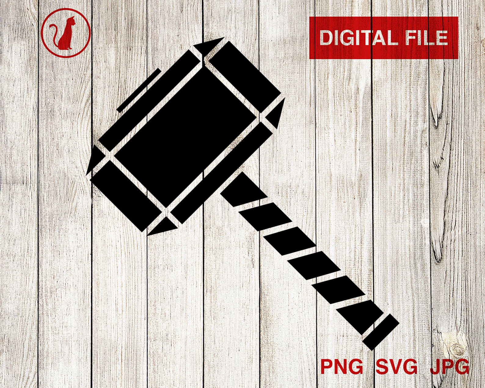 Thor Logo Mjolnir Thor's Hammer Cut File for Self Printing | Etsy