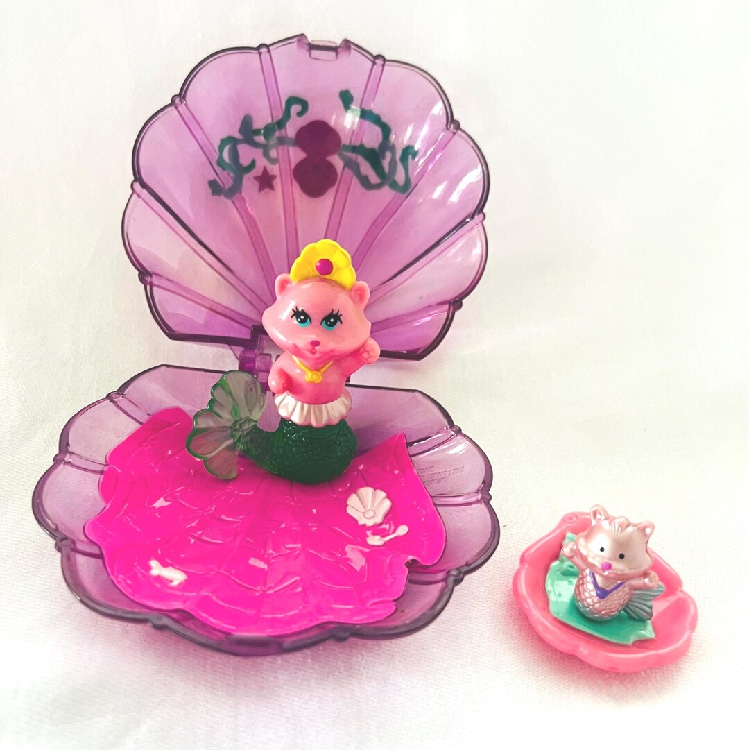 Vintage Littlest Pet Shop Mercatfish Set: 1996 Shimmering Merpets, Clam ...