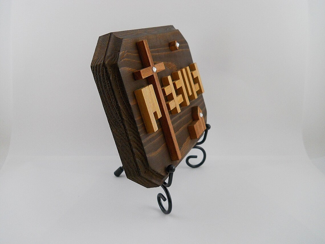 Jesus Sign Handmade Wooden Decorative Accent Gift 5 X - Etsy