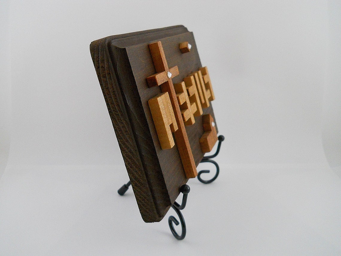 Jesus Sign, Handmade Wooden Decorative Accent, Gift, 5 X 7 Rectangular ...