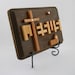 Jesus Sign, Handmade Wooden Decorative Accent, Gift, 5 X 7 Rectangular ...