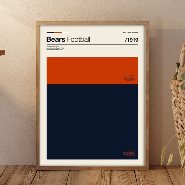 Chicago Bears Poster - Etsy
