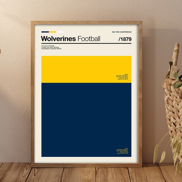 Michigan Wolverines Football Poster - Etsy