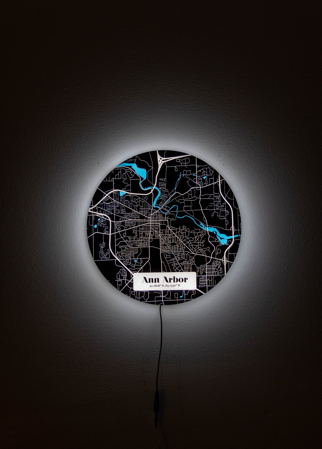 Ann Arbor Street Map Sign Light up Sign Wall Décor Night - Etsy