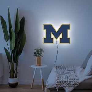 University of Michigan, U of M LED, Night Light, Sport Sign, College ...
