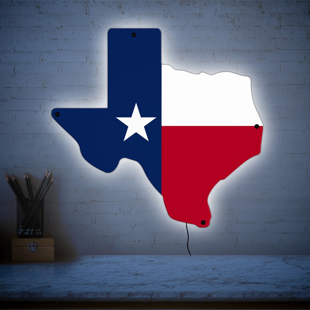 State of Texas Wall Art, Light Up, Texas Longhorns, Texas Flag ...