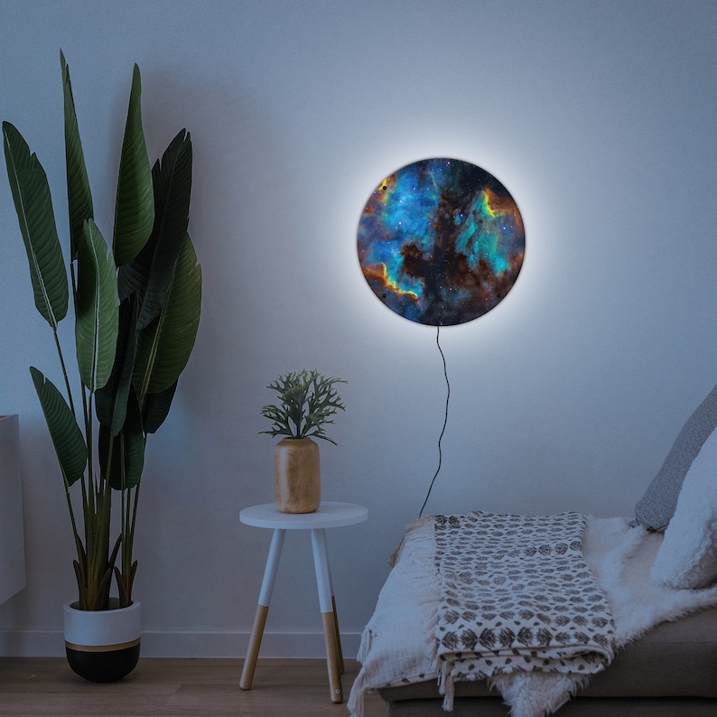 Galaxy LED Wall Art: Light-up Outer Space Sign - Etsy