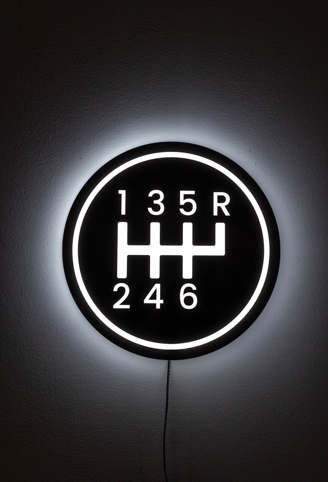 Shift Knob Sign, Light up Sign, Stick Shift, Man Cave Sign, Garage Sign ...