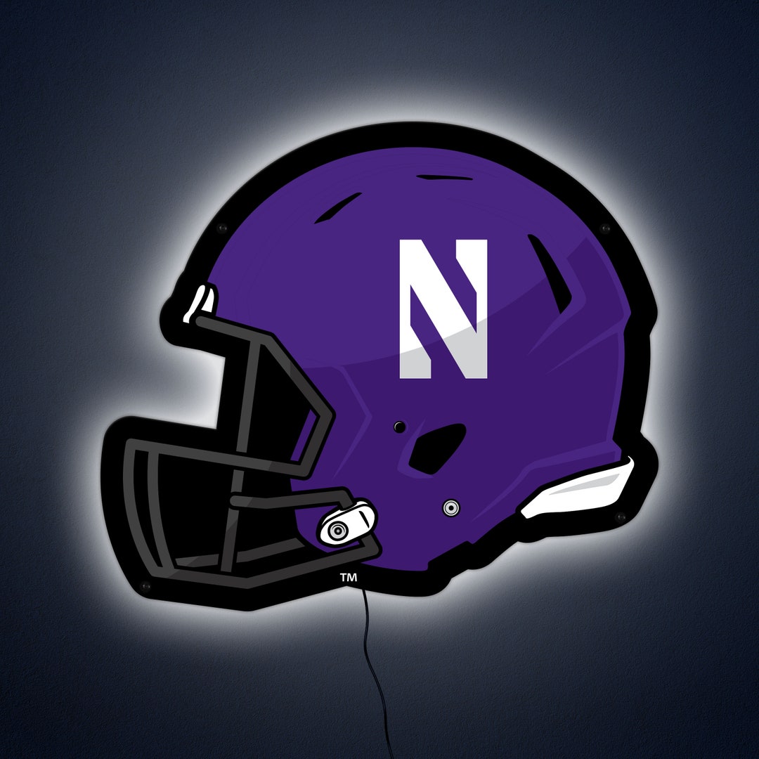 Northwestern Wildcats Helmet LED Sign: College Wall Art - Etsy