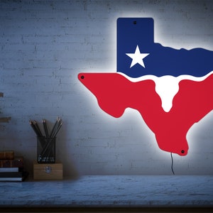 State of Texas Wall Art, Light Up, Texas Longhorns, Texas Flag ...