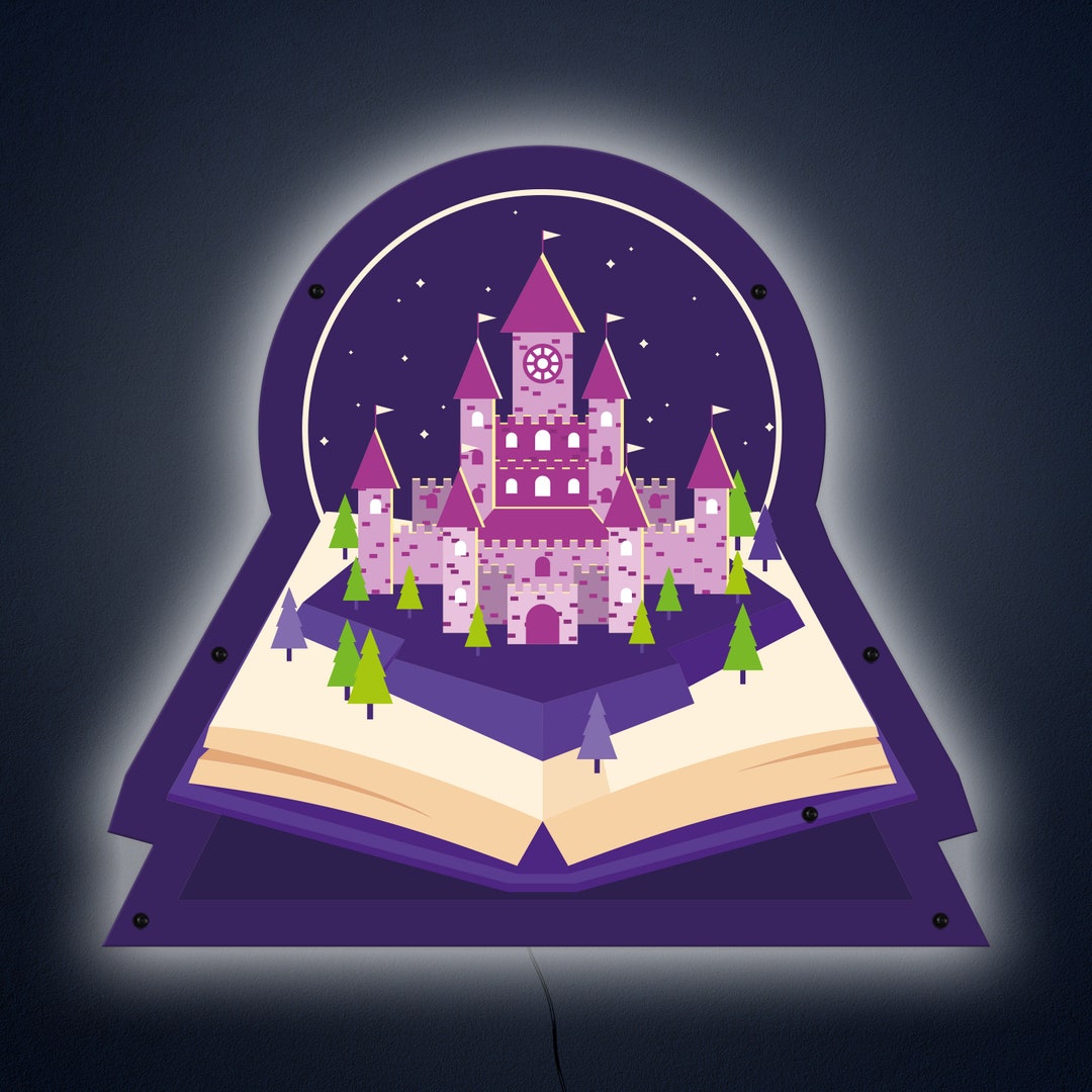 Storybook Castle LED Night Light: Nursery Wall Art Sign - Etsy