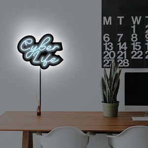 Cyber Life Sign, Light up Sign, Man Cave Sign, Garage Sign, Night Light ...