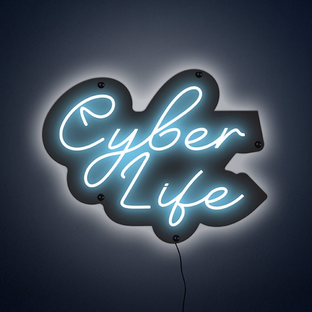 Cyber Life Sign, Light up Sign, Man Cave Sign, Garage Sign, Night Light ...