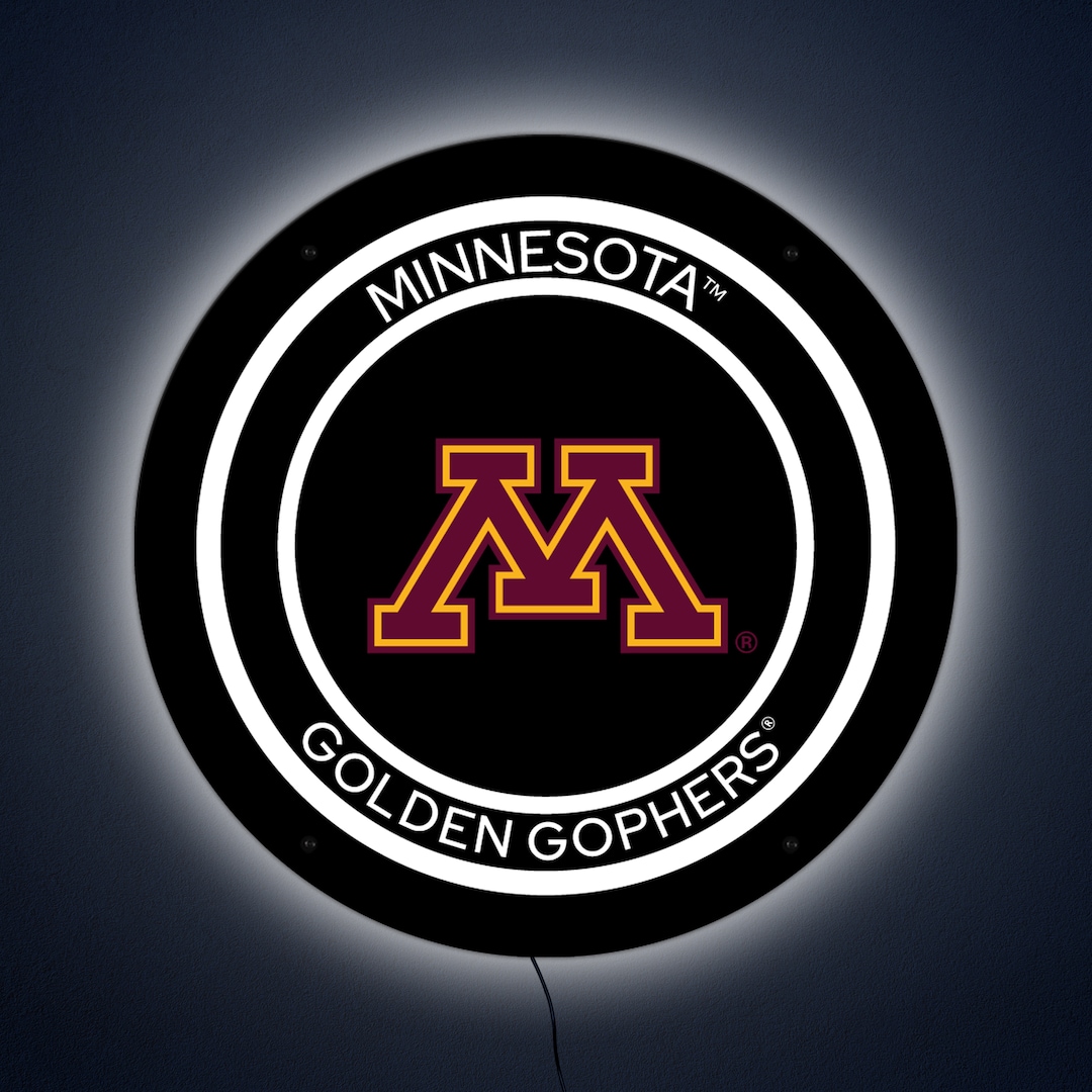Minnesota Golden Gophers Round LED - Etsy