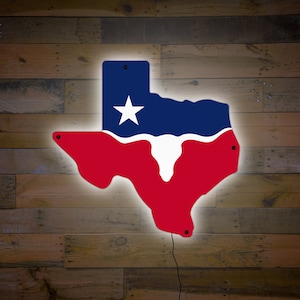 State of Texas Wall Art, Light Up, Texas Longhorns, Texas Flag ...