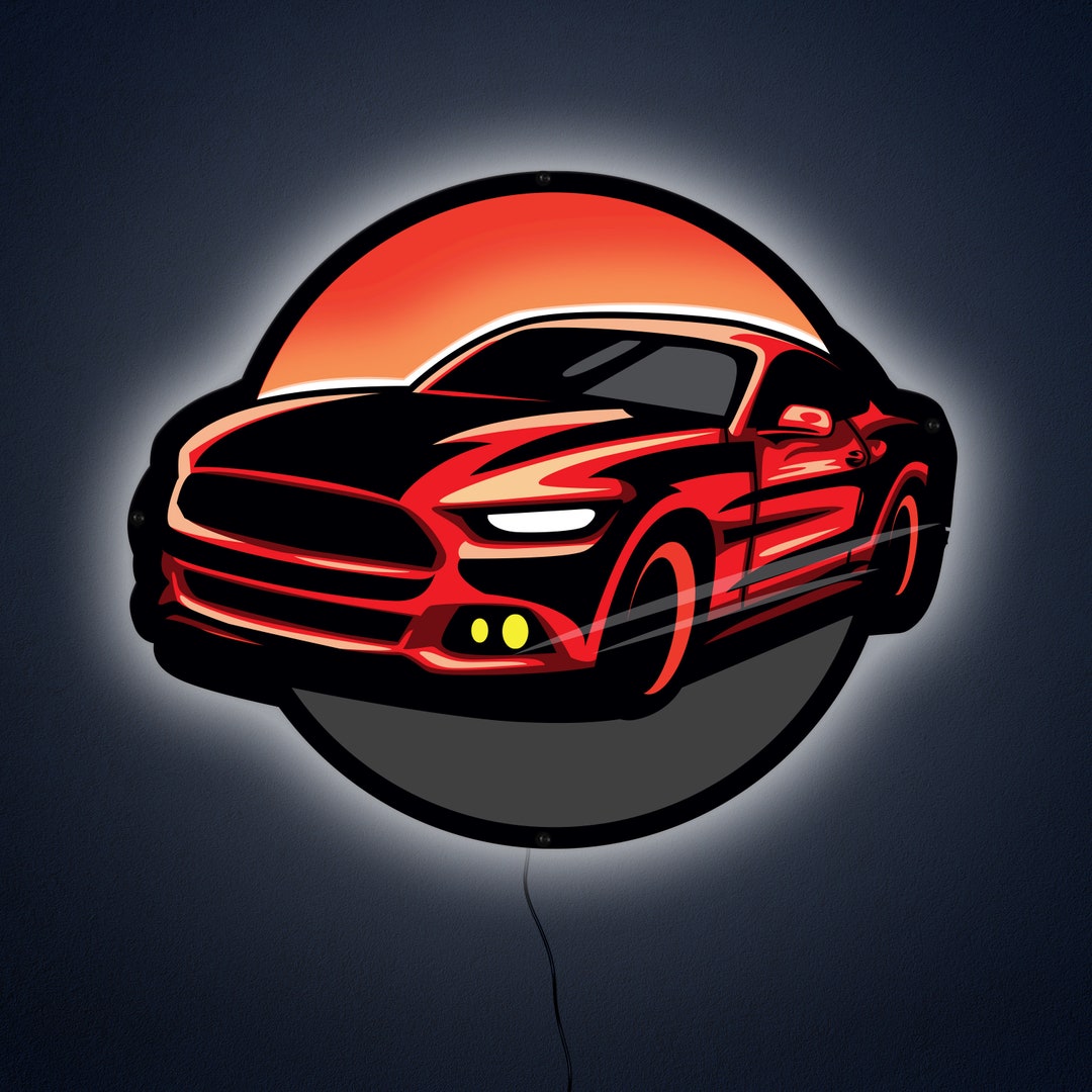 Car Light up Sign, Night Light, Wall Art, LED Sign, Home Decor, Cool ...