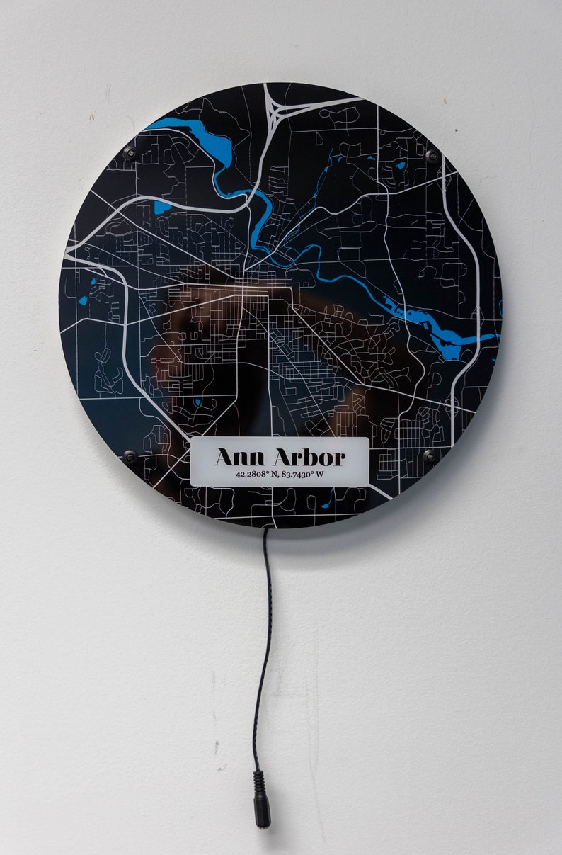 Ann Arbor Street Map LED Sign: Cityscape Wall Decor Night Light - Etsy
