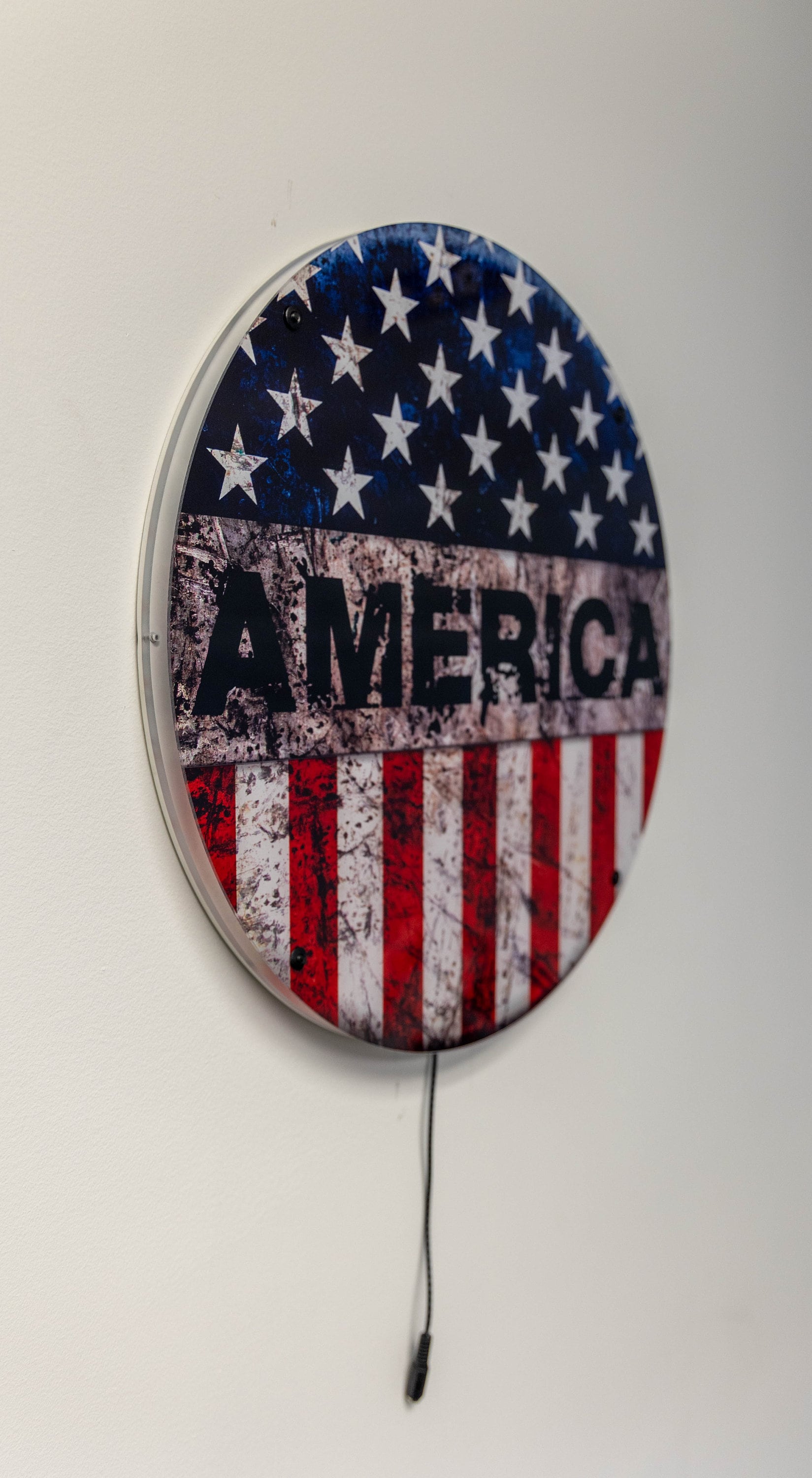 LED American Flag Sign: Patriotic Wall Decor, Garage Light - Etsy