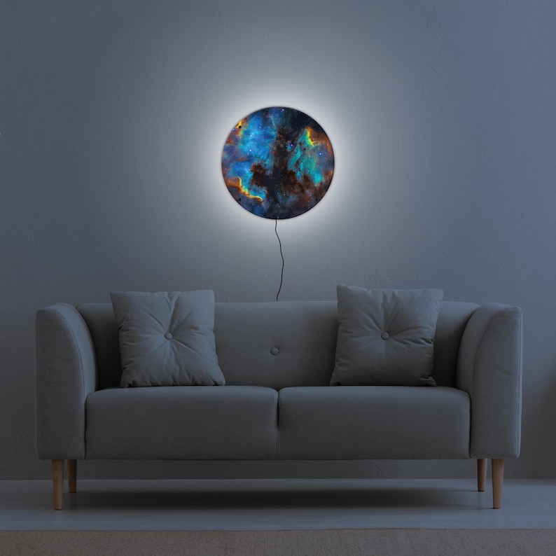 Galaxy LED Wall Art: Light-up Outer Space Sign - Etsy