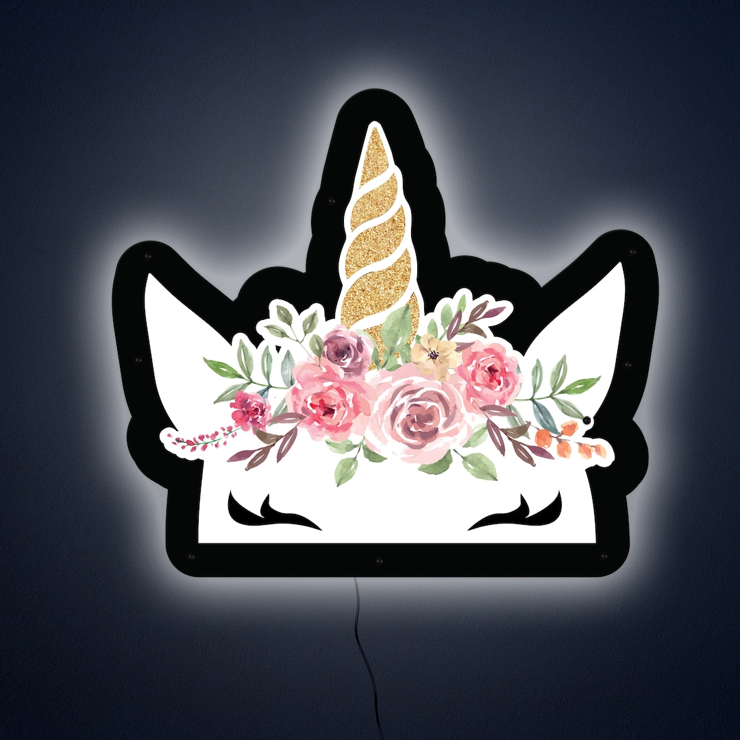 Unicorn LED Light-up Sign: Kids Night Light, Home Decor - Etsy