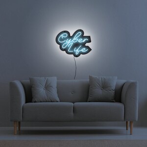 Cyber Life Sign, Light up Sign, Man Cave Sign, Garage Sign, Night Light ...