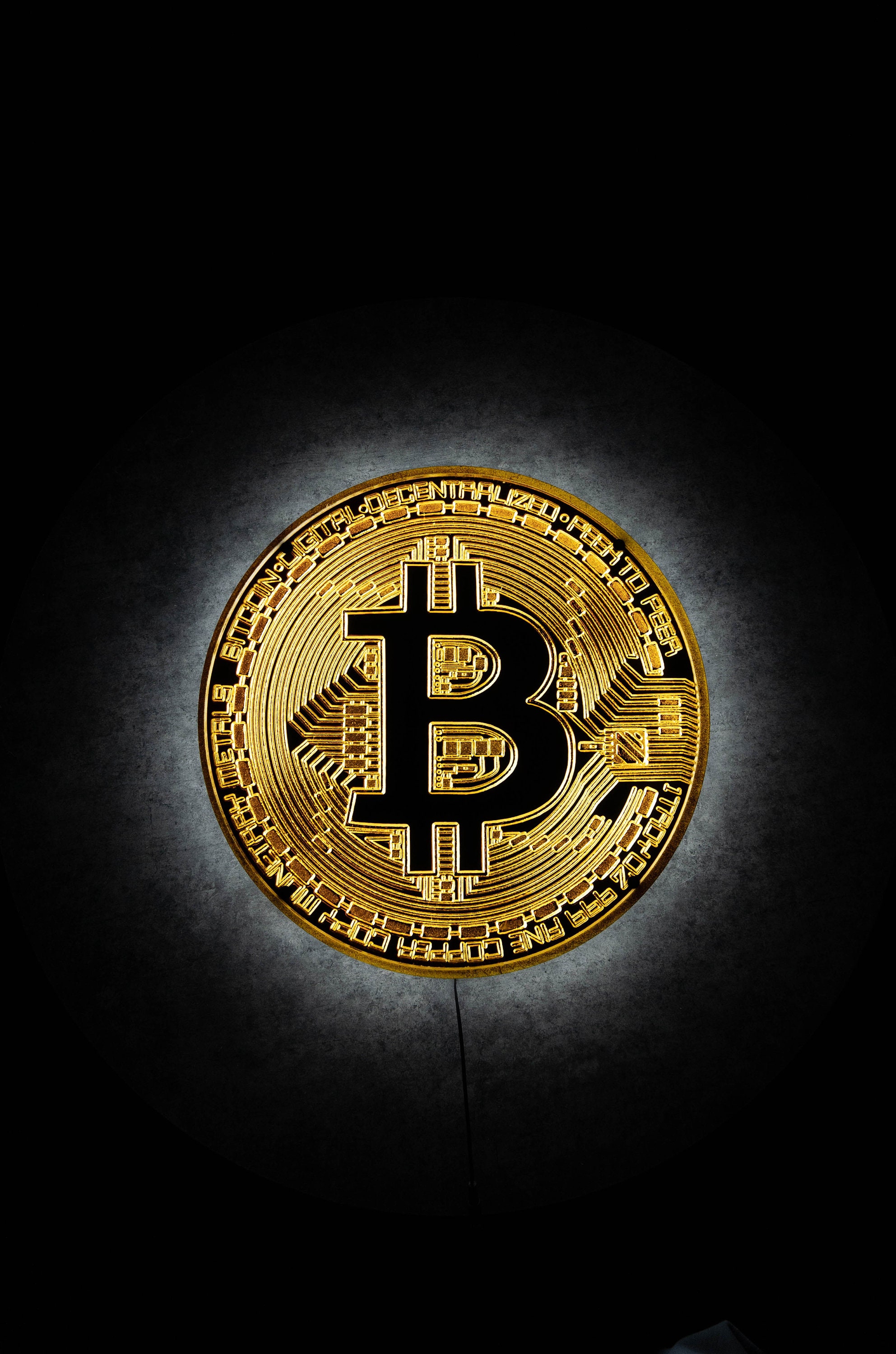 Bitcoin LED Wall Art: Crypto Night Light, Finance Gift - Etsy