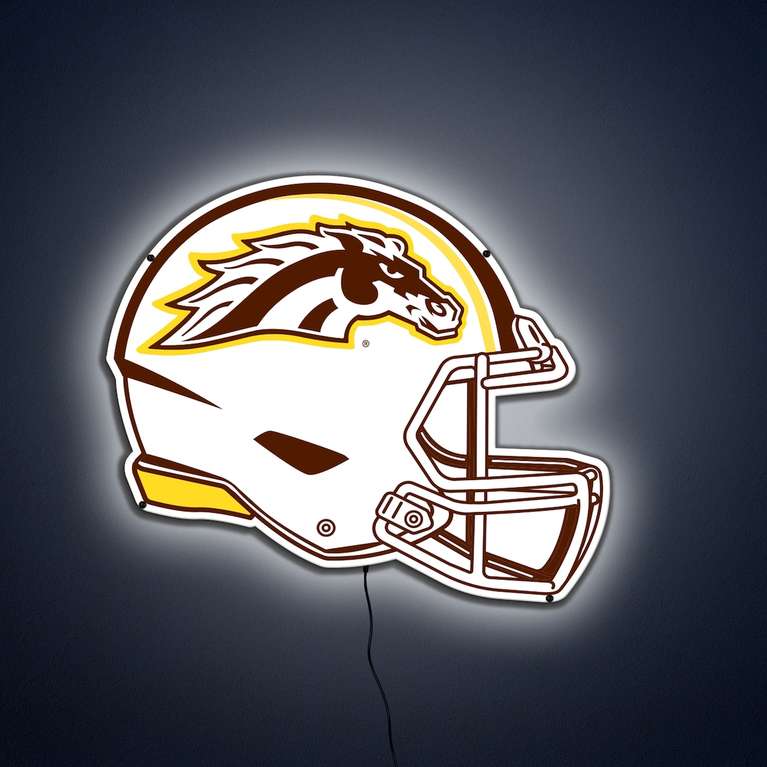 WMU Broncos LED Helmet Wall Art: Western Michigan NCAA Sport Sign - Etsy