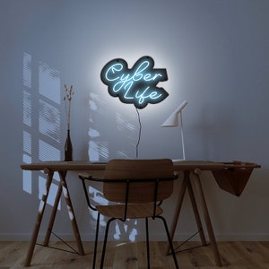 Cyber Life Sign, Light up Sign, Man Cave Sign, Garage Sign, Night Light ...