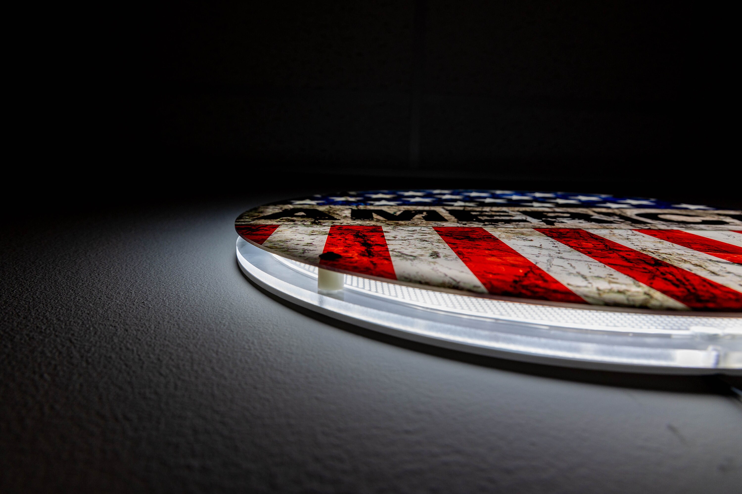 LED American Flag Sign: Patriotic Wall Decor, Garage Light - Etsy