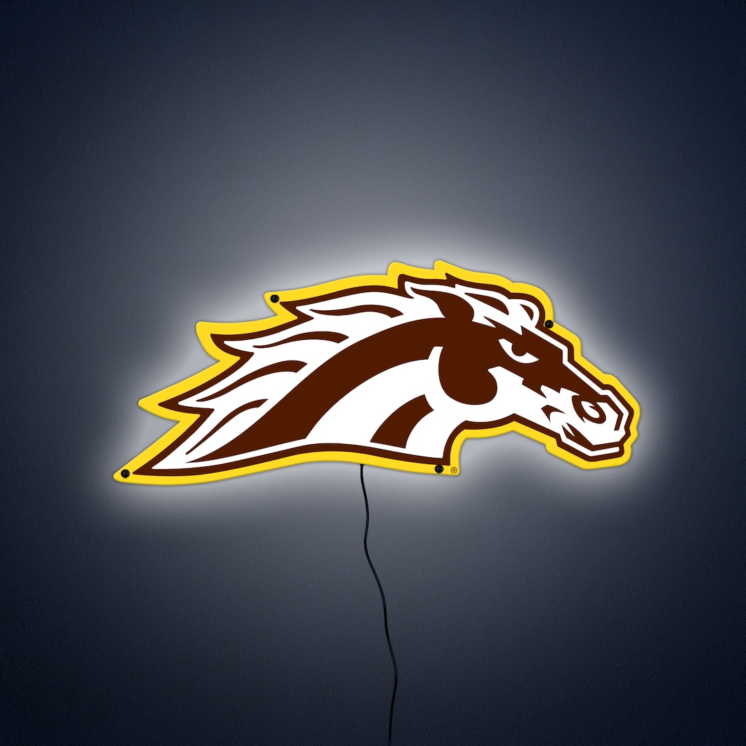 Western Michigan Bronco Wall Art, Light Up, WMU, LED, Night Light, Gift ...
