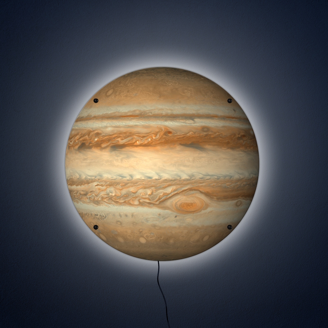 Jupiter LED Light up Sign: Solar System Wall Art - Etsy