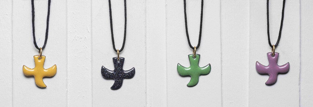 Taizé Necklace Dove of Peace 2 X 2 Cm With Leather Strap, Br. Marc De ...